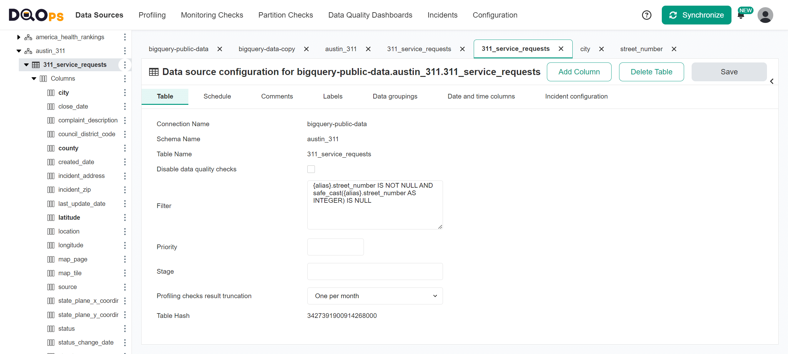 How to detect data type changes in text columns