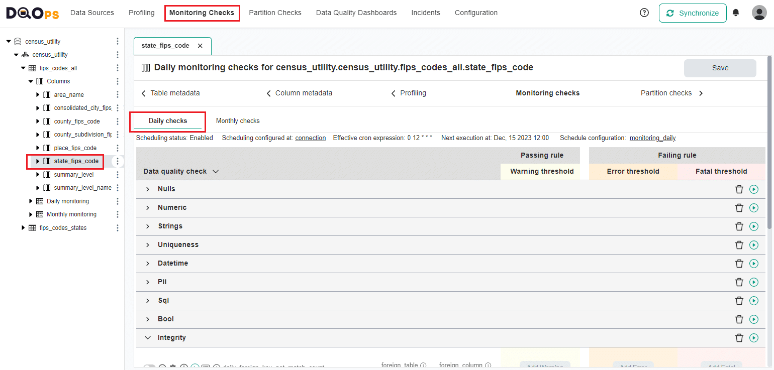 How to verify integrity between columns in different tables by a value ...