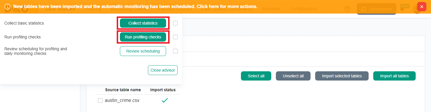 Creating a connection to a data source
