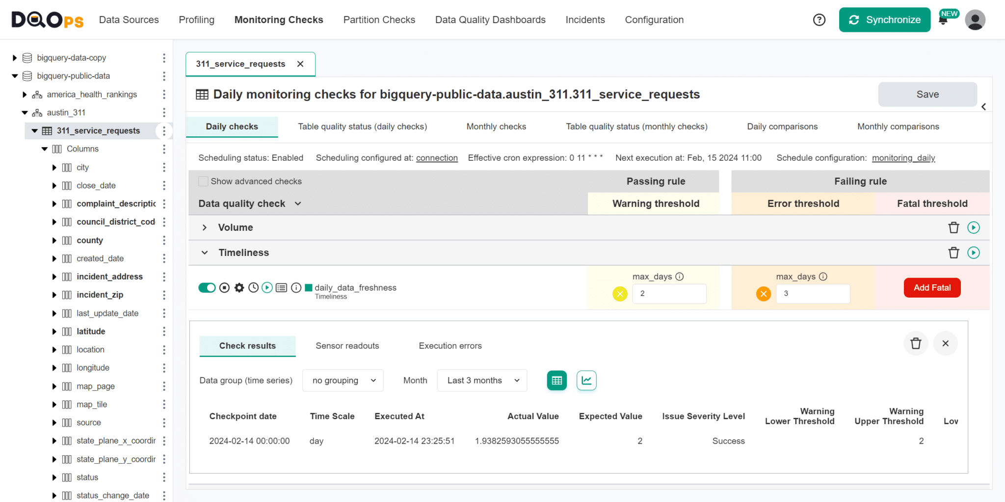 How to Create a Data Timeliness Check? Examples in SQL - DQOps